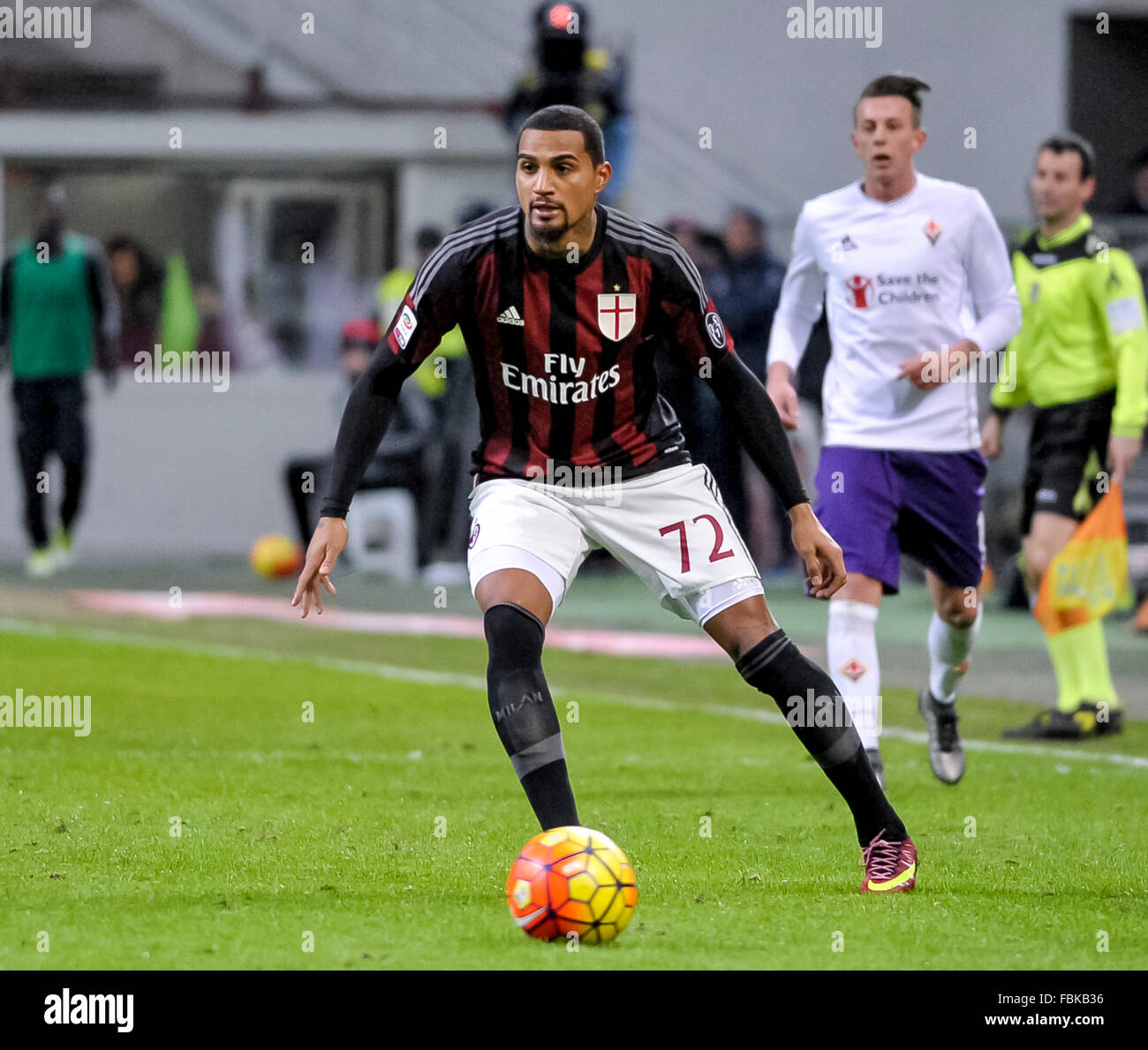 Milan, Italy. 17th Jan, 2016. Kevin-Prince Boateng in action during the ...