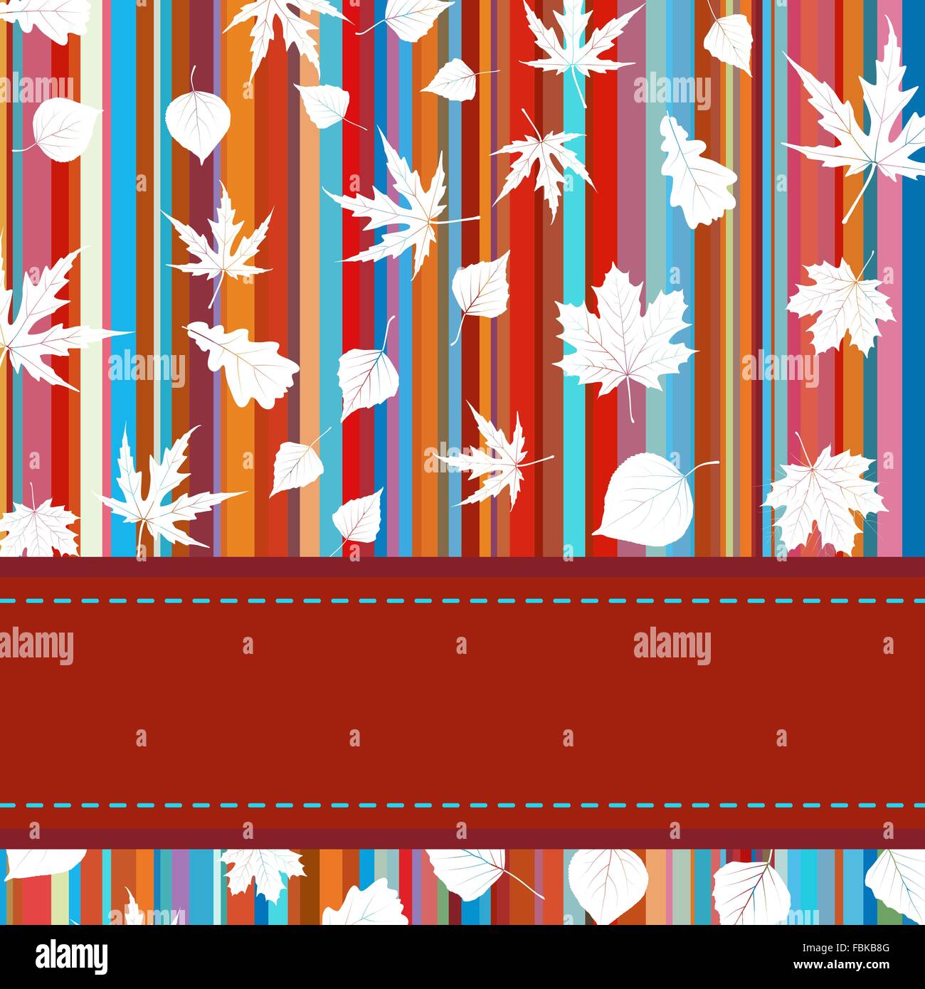 Colorful with stripes & maple leaves. EPS 8 Stock Vector Image & Art ...