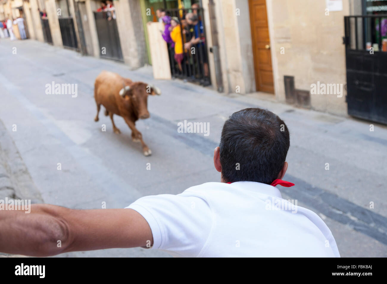 Bullfighting bull running hi-res stock photography and images - Alamy