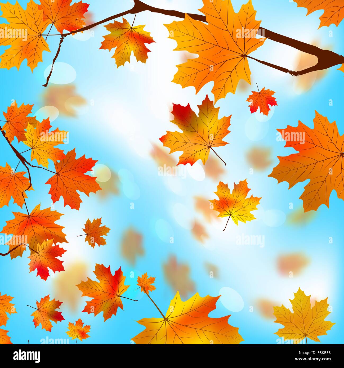 Autumn against background autumn leaves Stock Vector Images - Alamy
