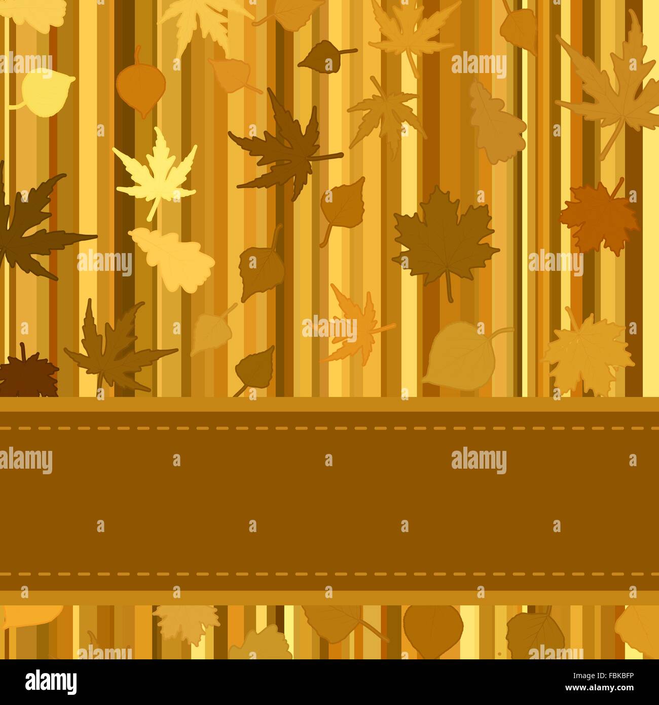 Gold autumn background with leaves. EPS 8 Stock Vector Image & Art - Alamy