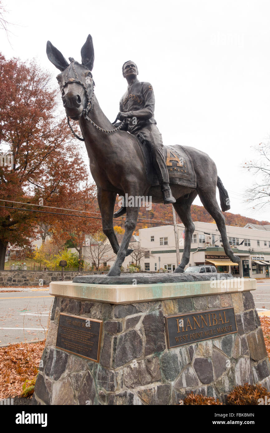 West Point NY Hannibal mule mascot sculpture Stock Photo - Alamy