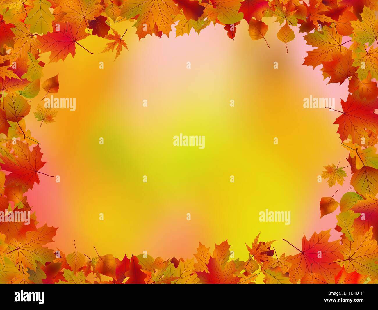 Autumn leaves border for your text. EPS 8 Stock Vector Image & Art - Alamy