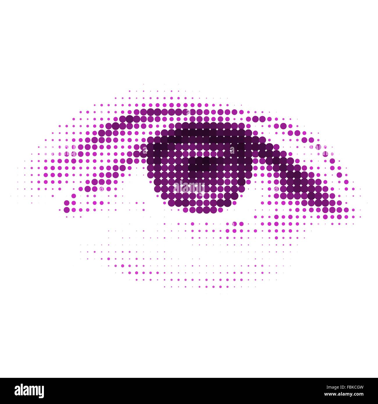 Abstract halftone digital eye. EPS 8 Stock Vector Image & Art - Alamy