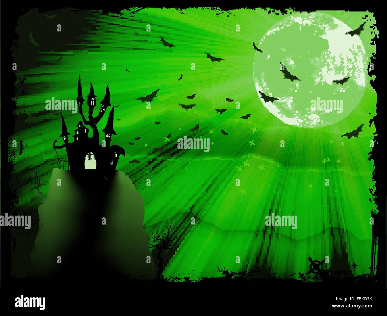 Halloween poster with zombie. EPS 10 Stock Vector Image & Art - Alamy