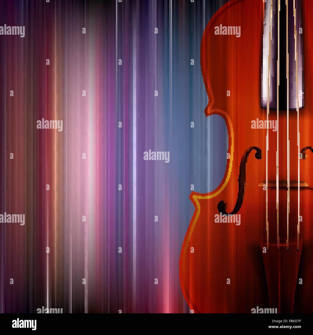 abstract blue music background with violin Stock Vector Image & Art - Alamy