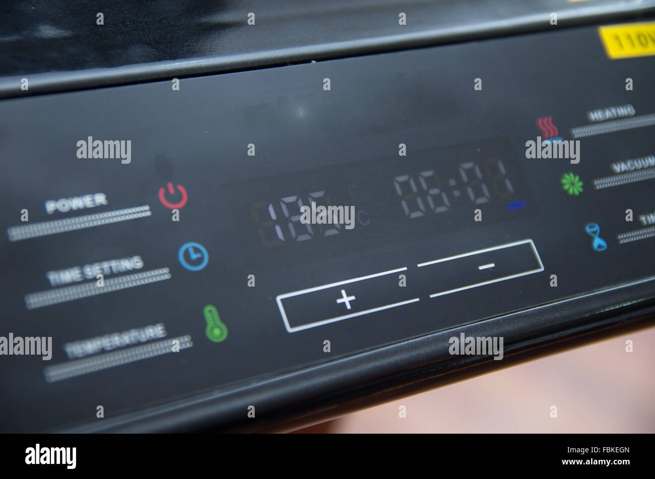 Print screen machine panel with different buttons and settings Stock ...