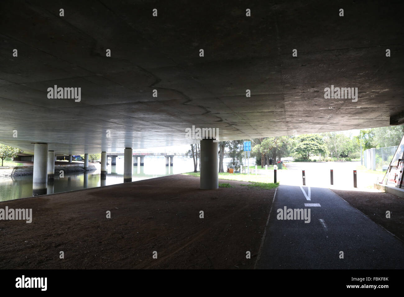 Underneath the A4 road on Canal Road next to the Hawthorne Canal in ...