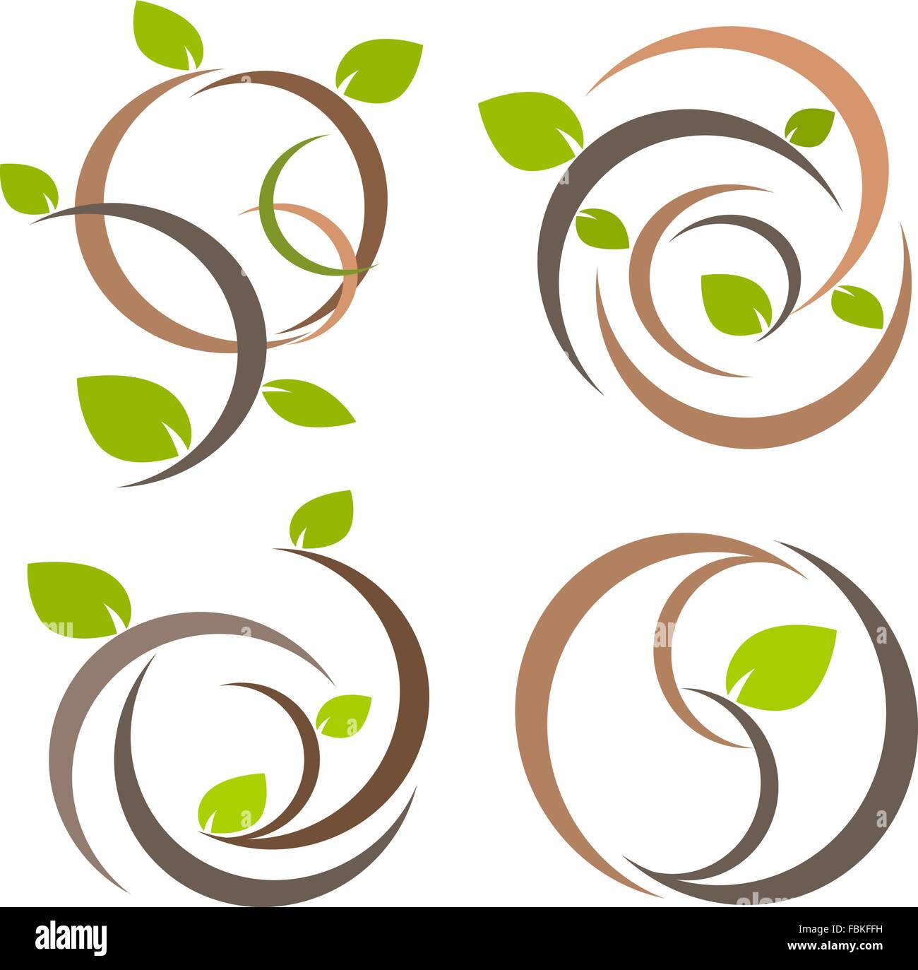 Nature tree symbol in ecology world concept illustration Stock Vector ...