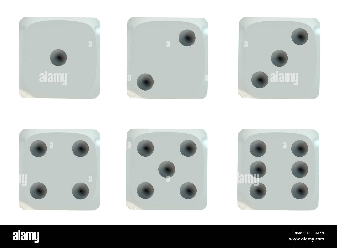 dice, top view isolated on white background Stock Photo - Alamy
