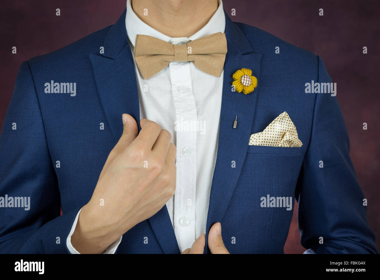 Gold handkerchief in pocket hi-res stock photography and images - Alamy