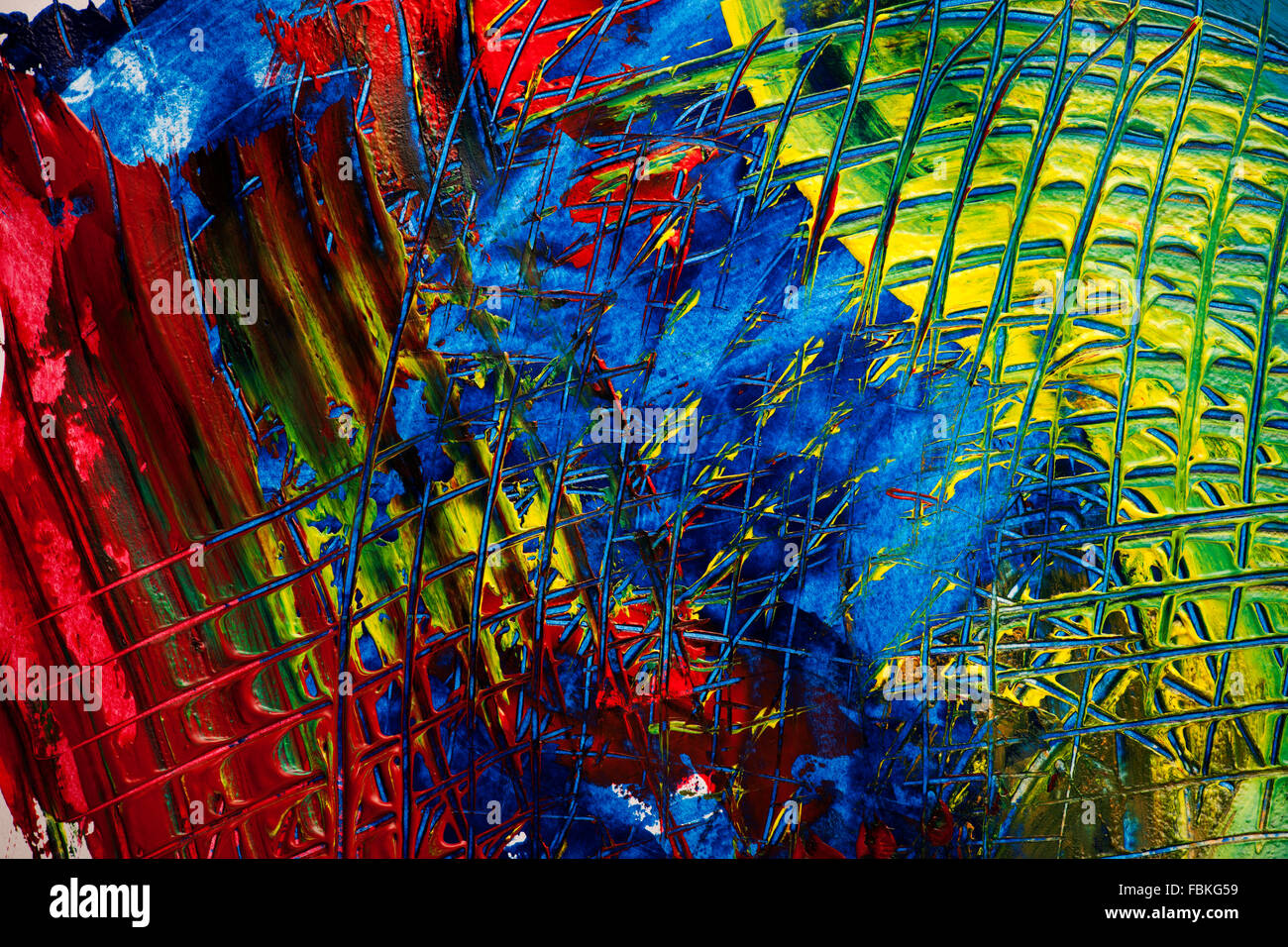 format-filling view of a dab with colorful colors pasty face and ...