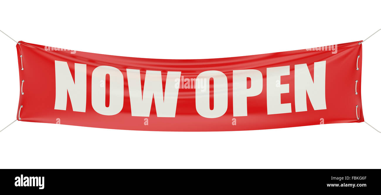 Open banner hi-res stock photography and images - Alamy