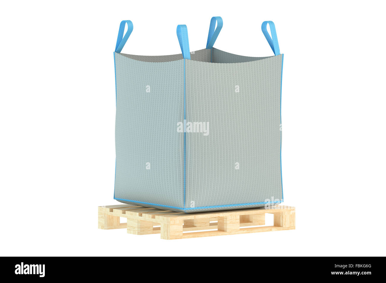 pallet with big bag isolated on the white background Stock Photo - Alamy