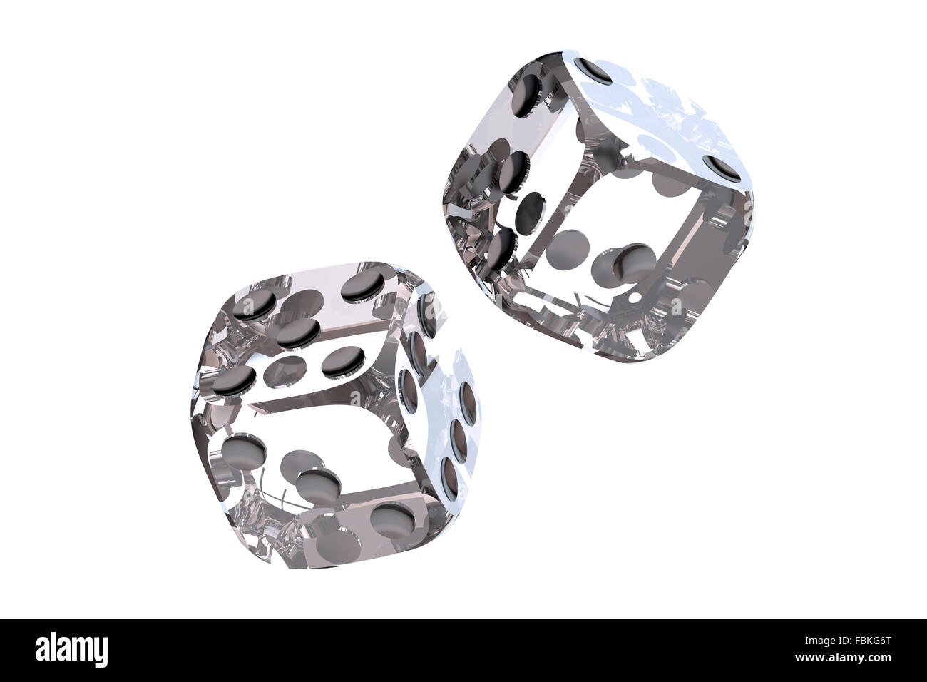 transparent dice isolated on white background Stock Photo - Alamy