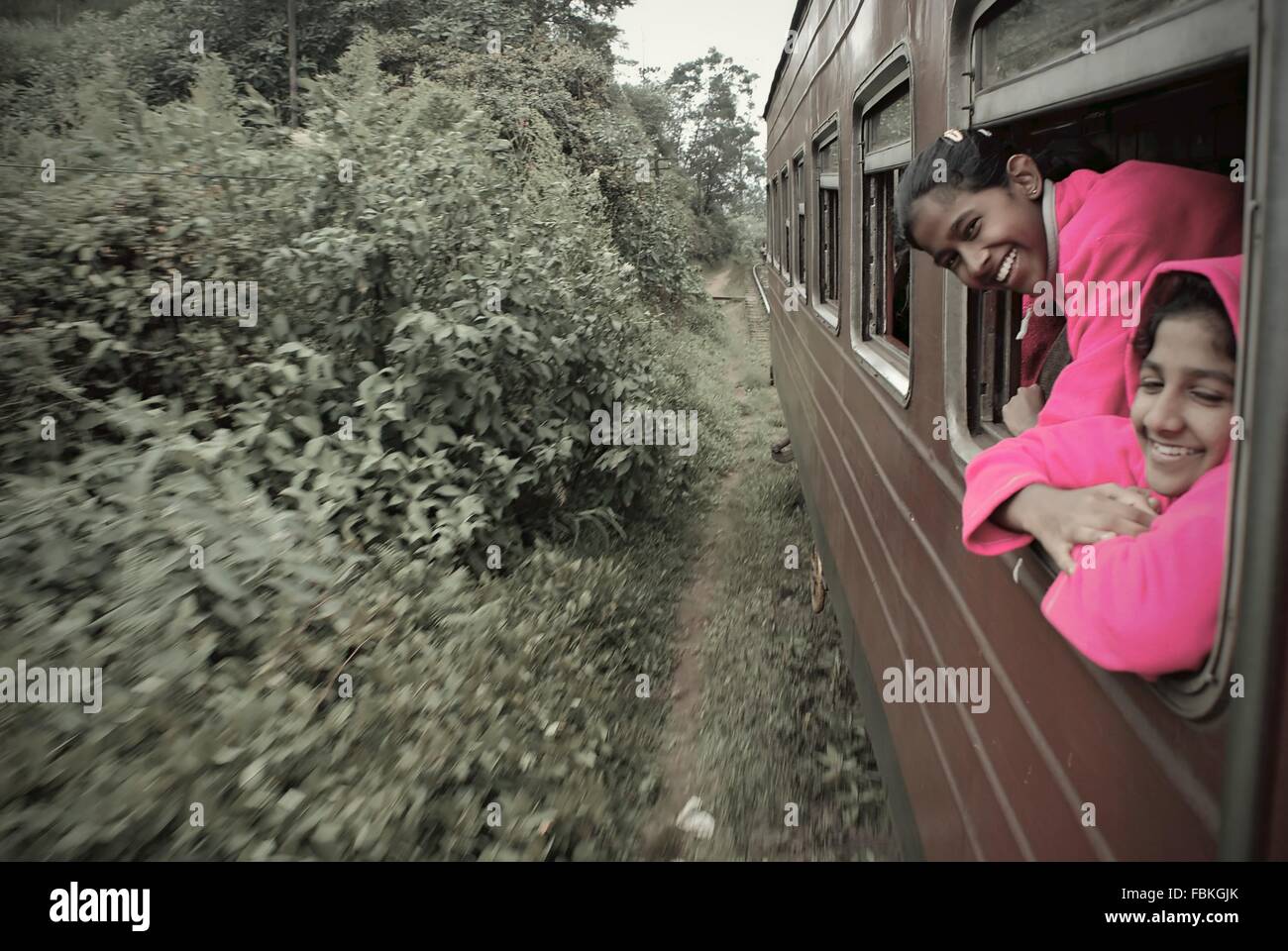 Girls on the Train Stock Photo - Alamy