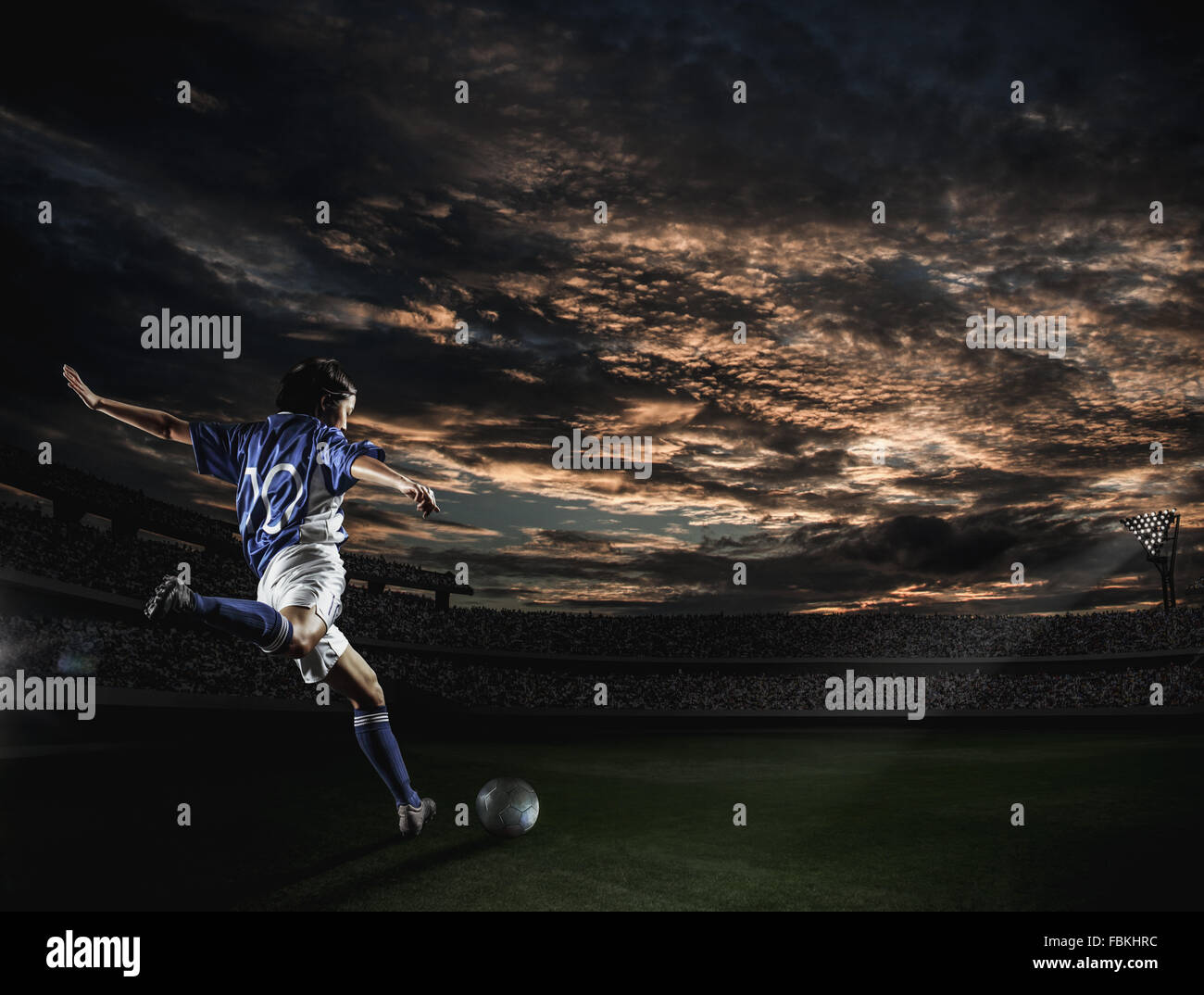 Soccer player back view hi-res stock photography and images - Alamy