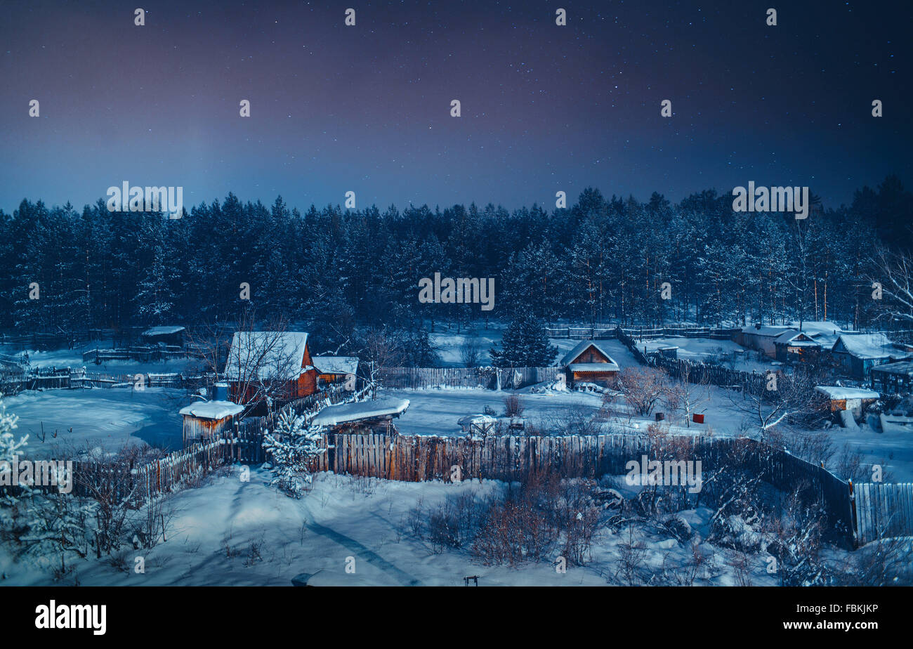 Siberia small village snow hi-res stock photography and images - Alamy