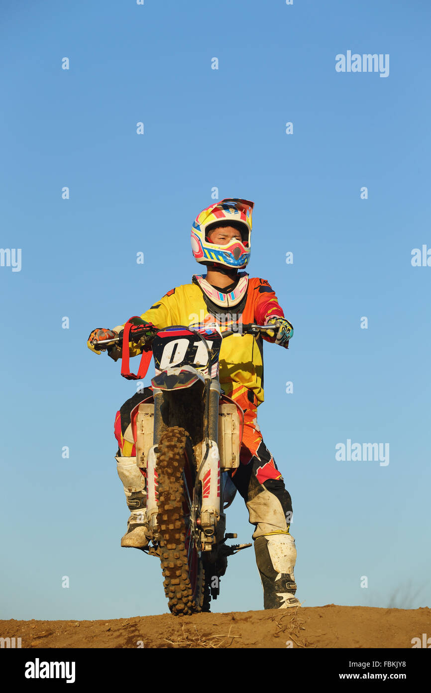 Young male motocross rider racing hi-res stock photography and images ...