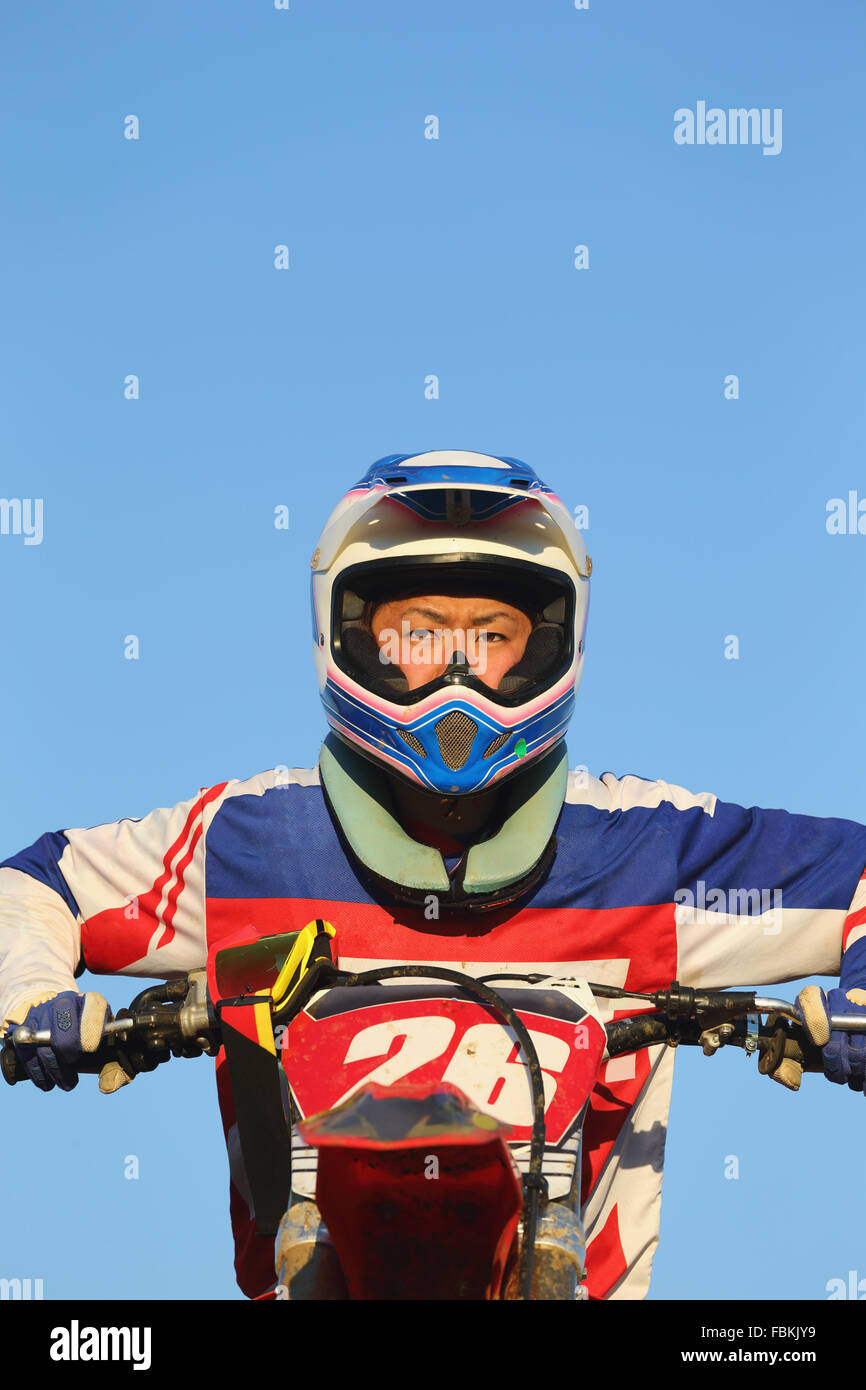 Young male motocross rider racing hi-res stock photography and images ...