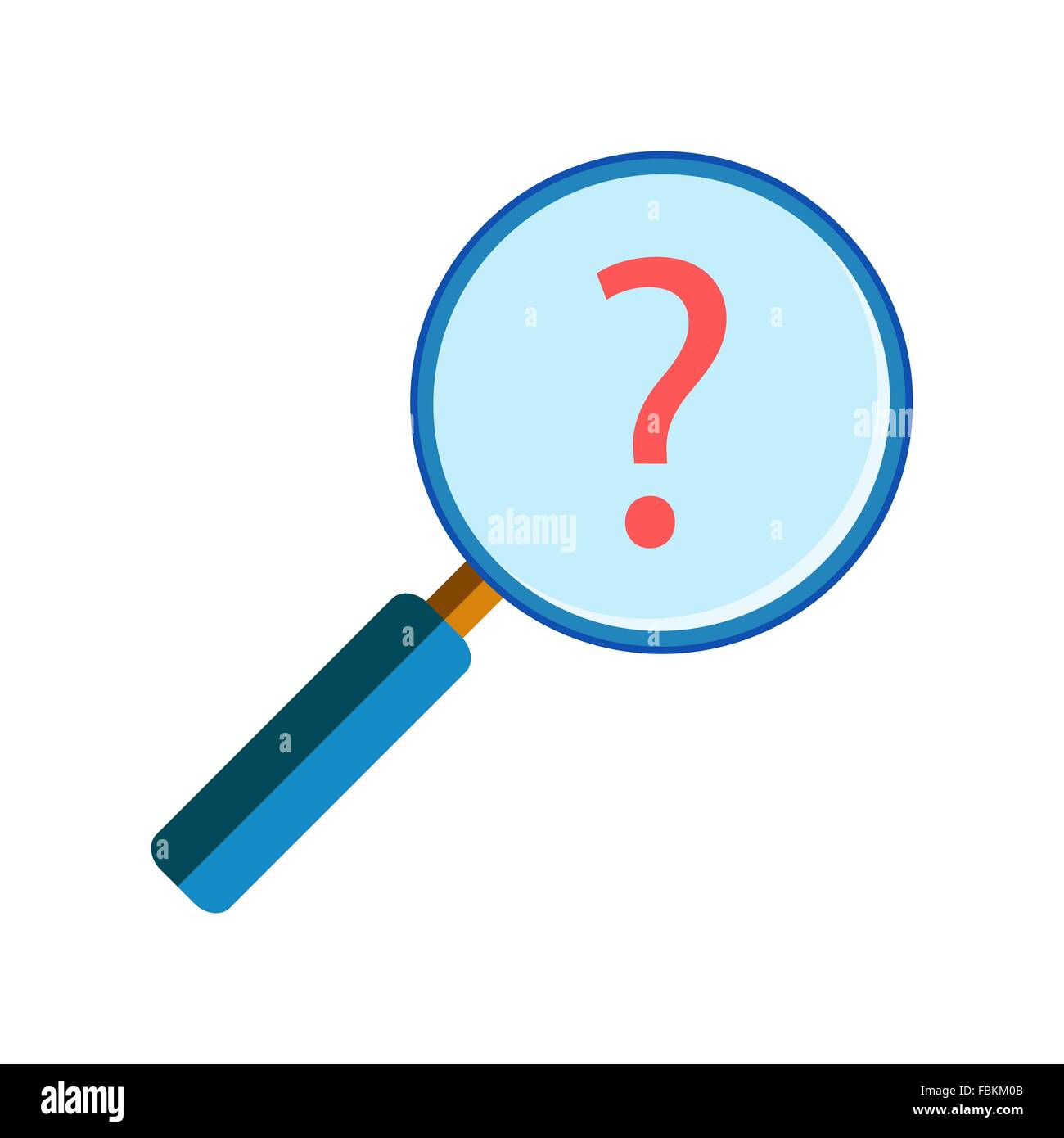 Magnifying glass with question mark Stock Vector Image & Art - Alamy