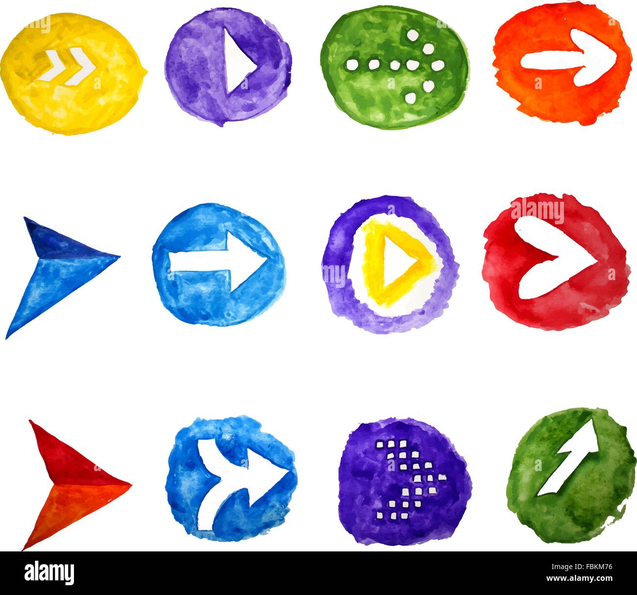 Watercolor arrow hi-res stock photography and images - Alamy