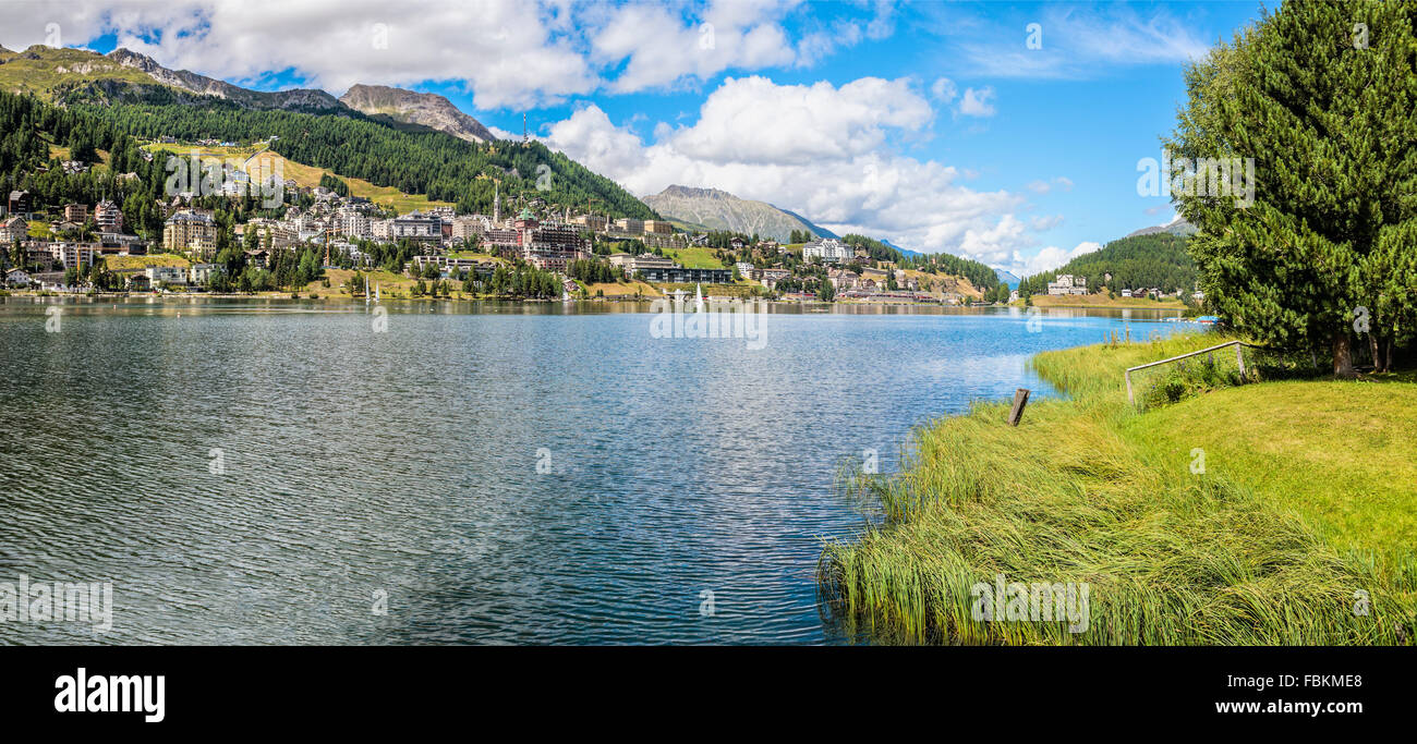 St moritz and lake st moritz in springtime hi-res stock photography and ...