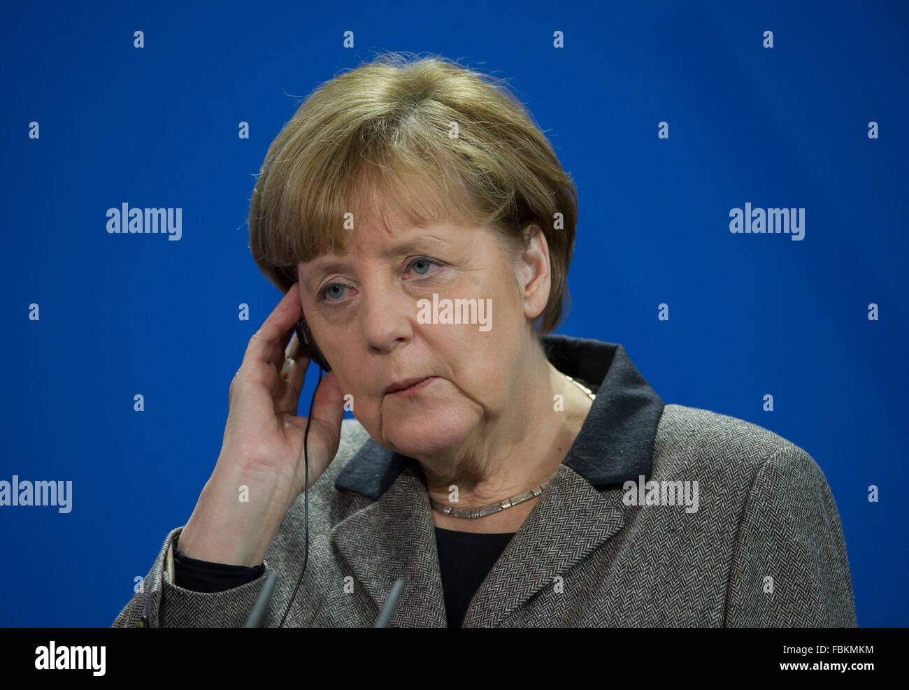 Chancellor Angela Merkel (CDU), photographed in Berlin, 12 January 2016 ...