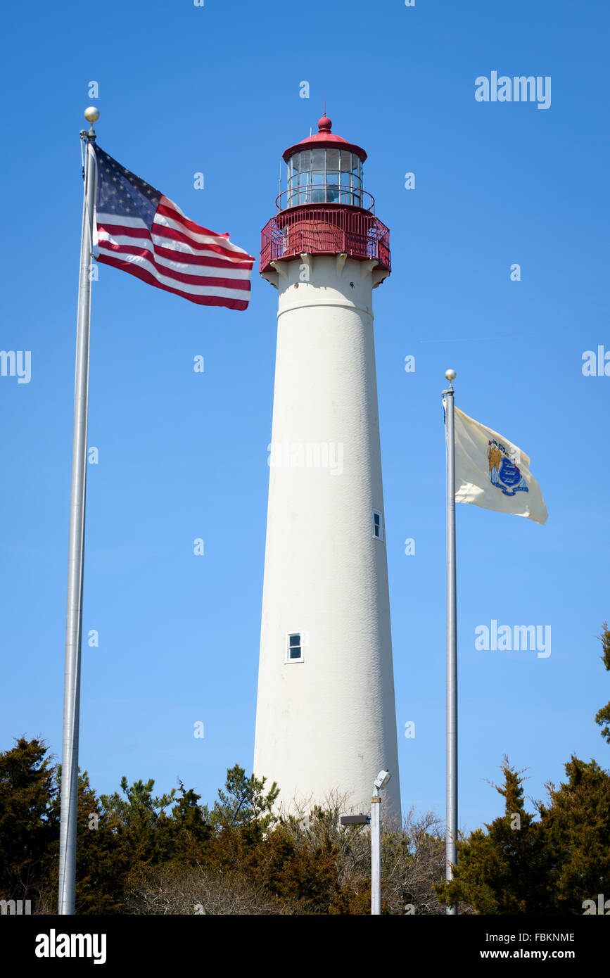 The Cape May Lighthouse was built in 1859 is still an active aid to ...