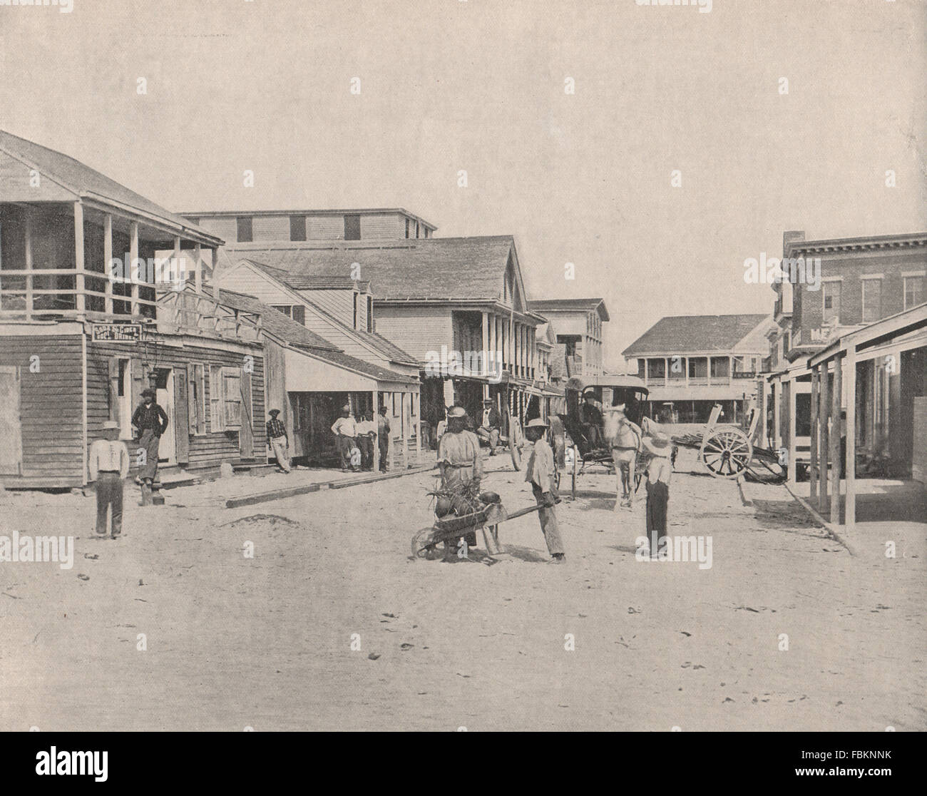 A street in Key West, Florida, antique print 1895 Stock Photo - Alamy