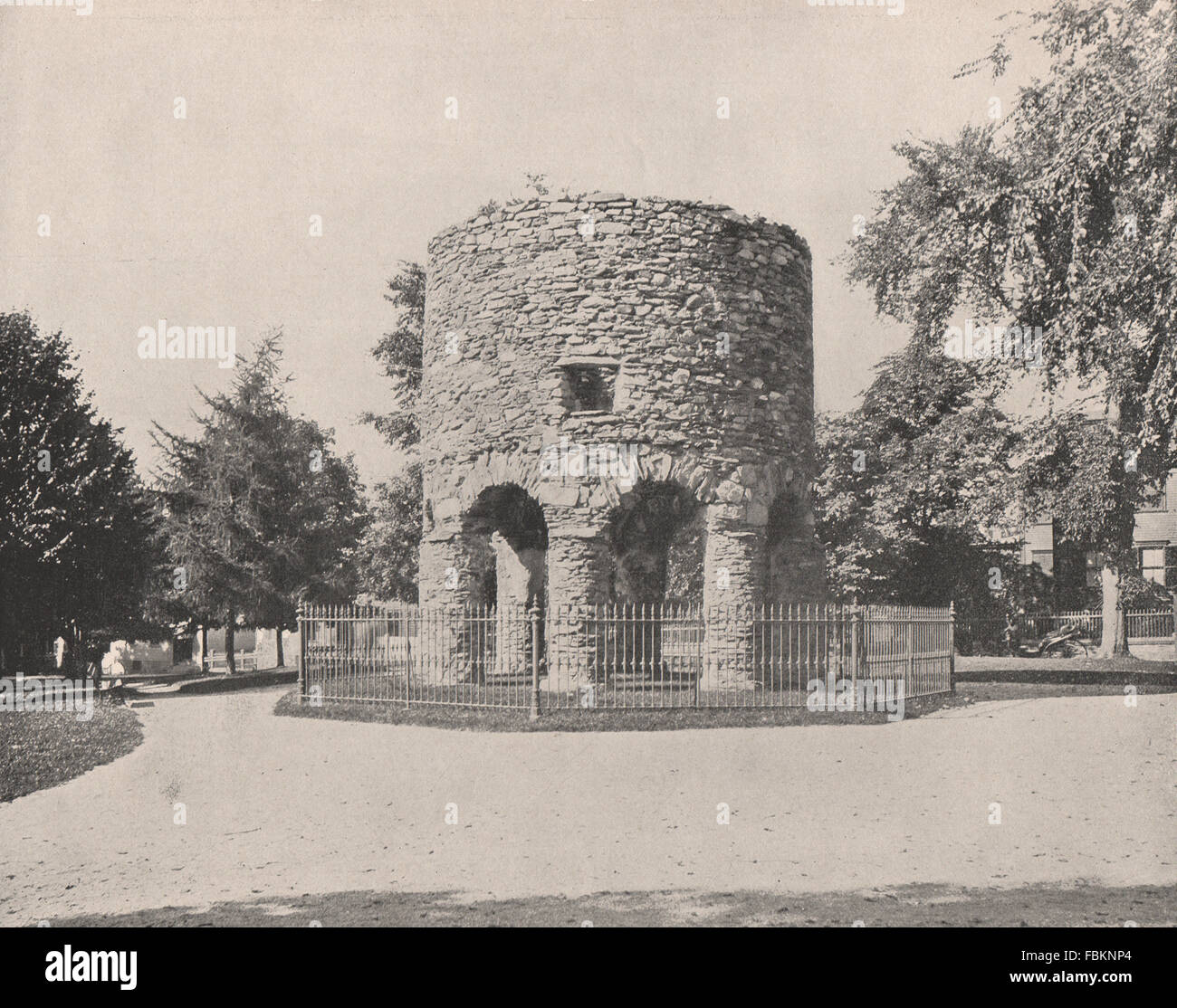 Newport tower old stone mill hi-res stock photography and images - Alamy