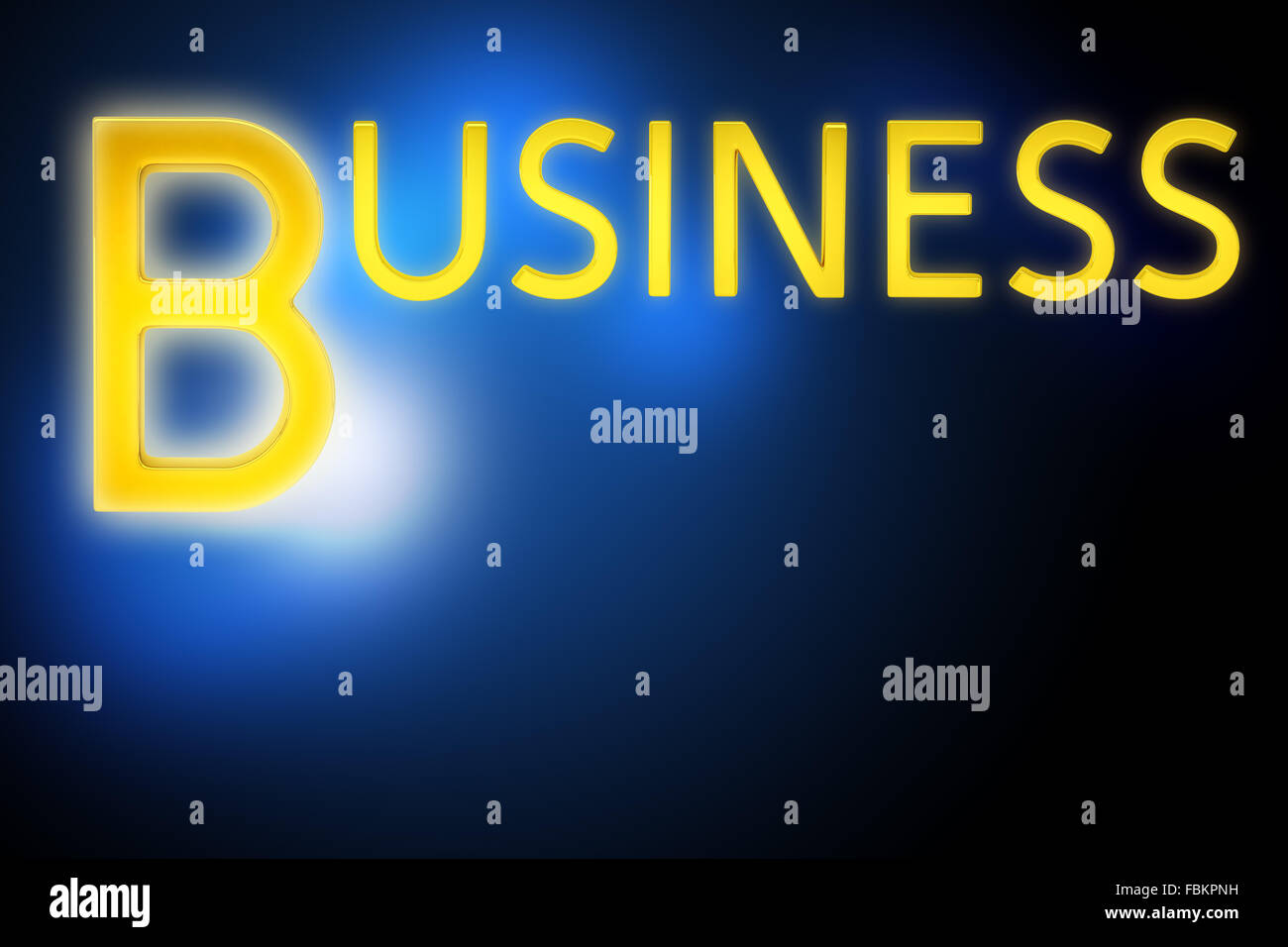 Gold word business blue background hi-res stock photography and images ...