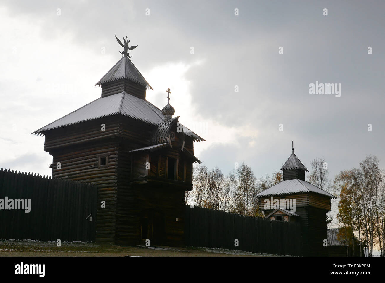 Taltsy Museum of Wooden Architectural and Ethonography Stock Photo - Alamy
