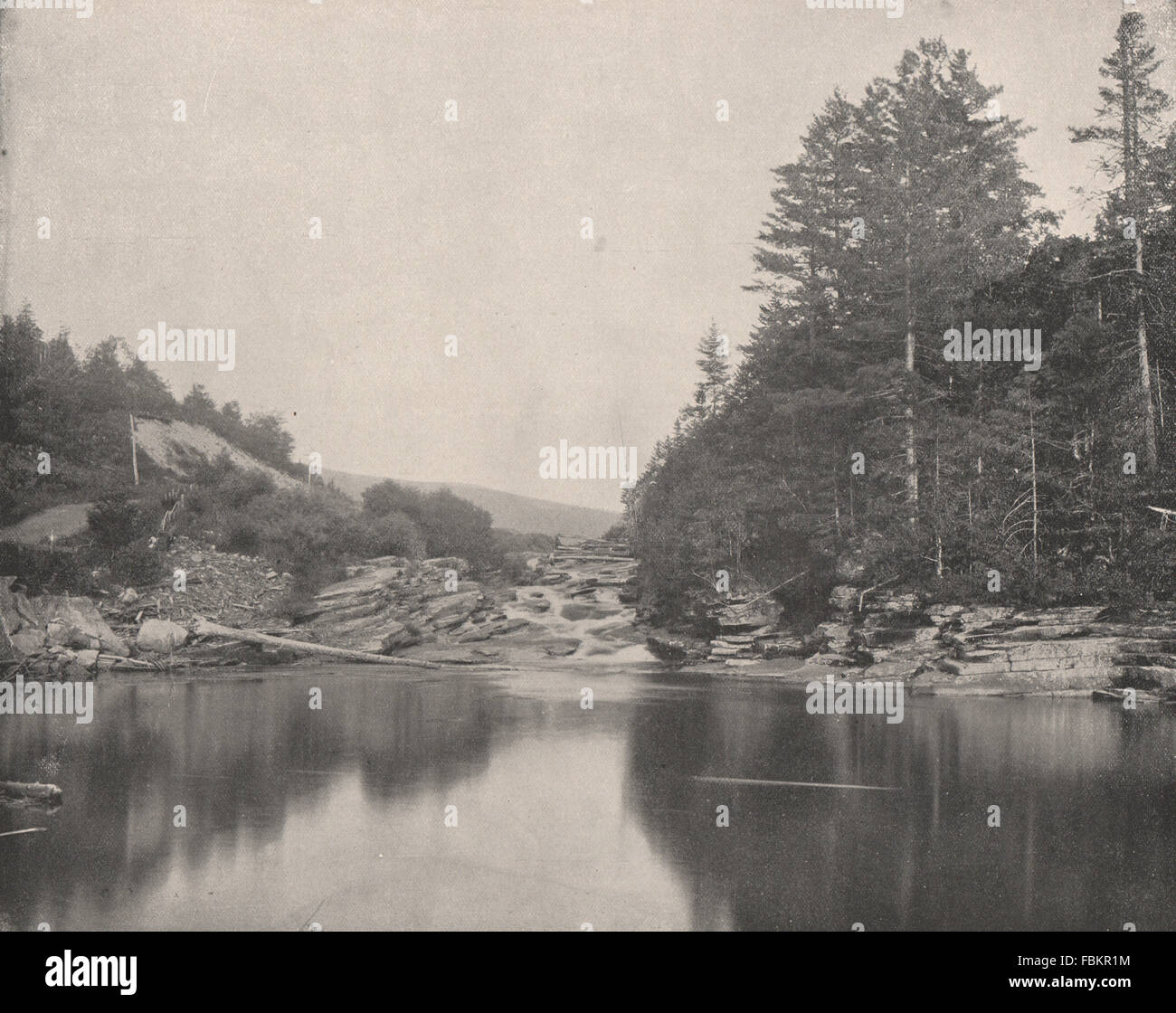 The Ammonoosuc River, White Mountains, New Hampshire, antique print ...