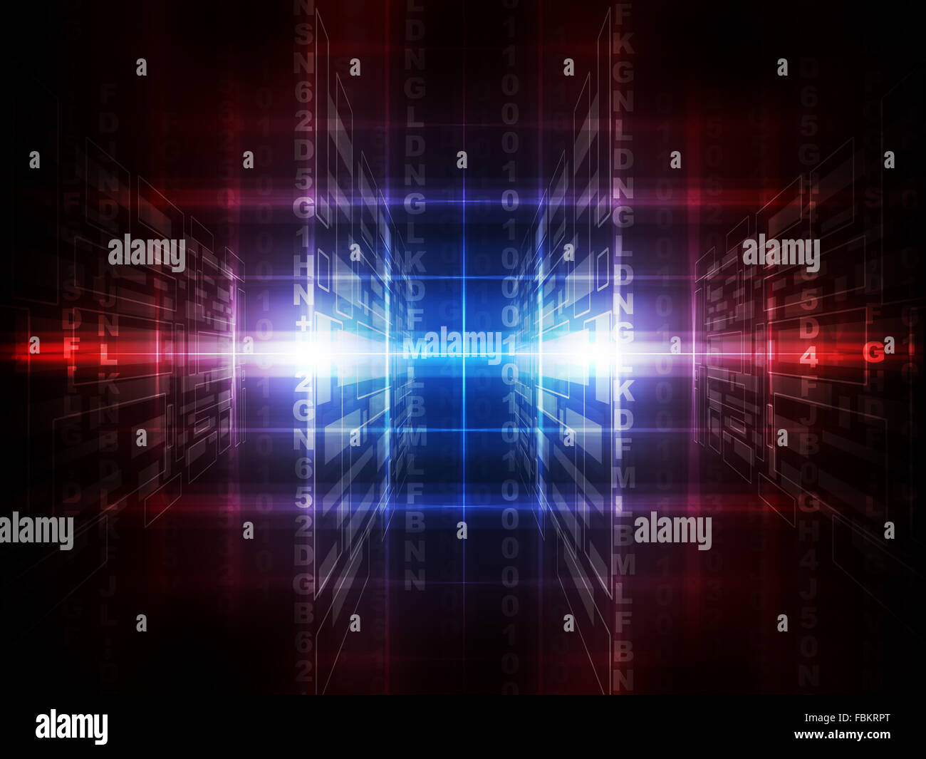 Binary red and blue computer code Stock Photo - Alamy