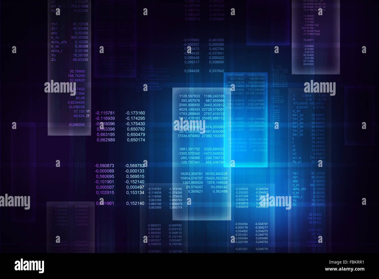 Binary blue computer code Stock Photo - Alamy