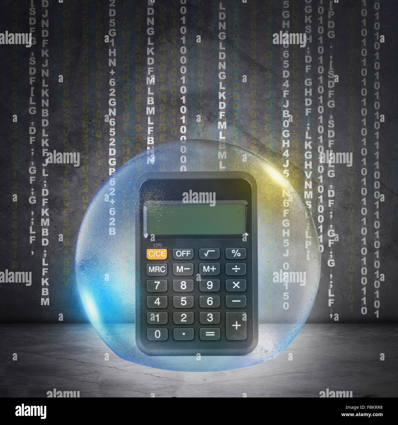 Calculator in bubble Stock Photo - Alamy