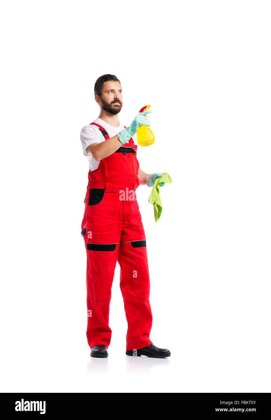 Young handsome cleaner Stock Photo - Alamy