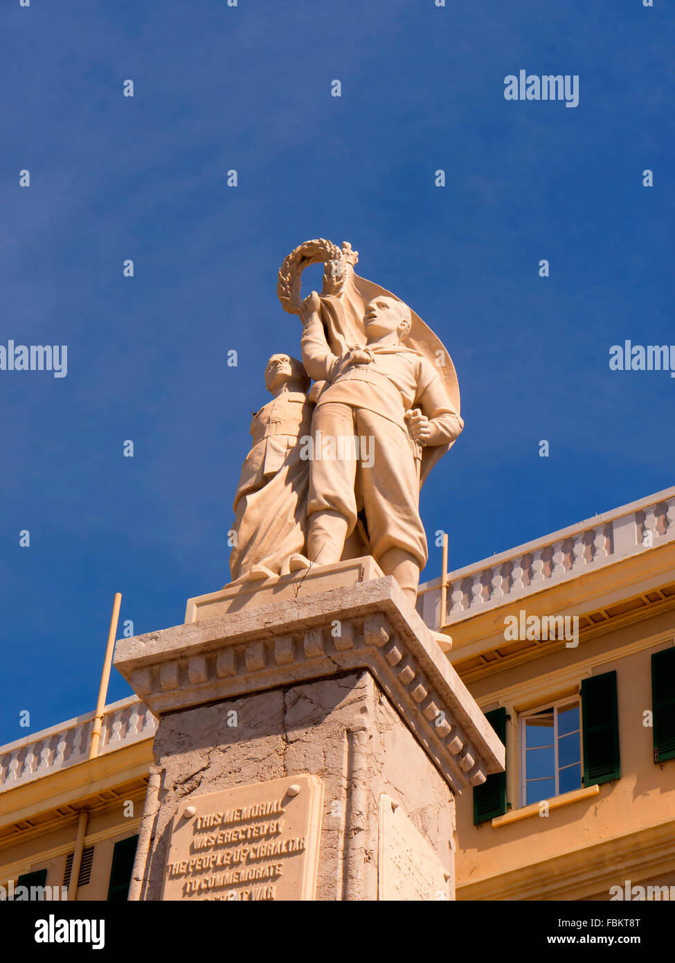 War Memorial on the Rock of Gibraltar at the entrance to the ...