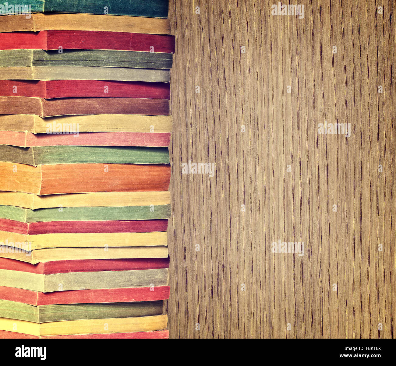 old colorful vintage books background Stock Photo - Alamy
