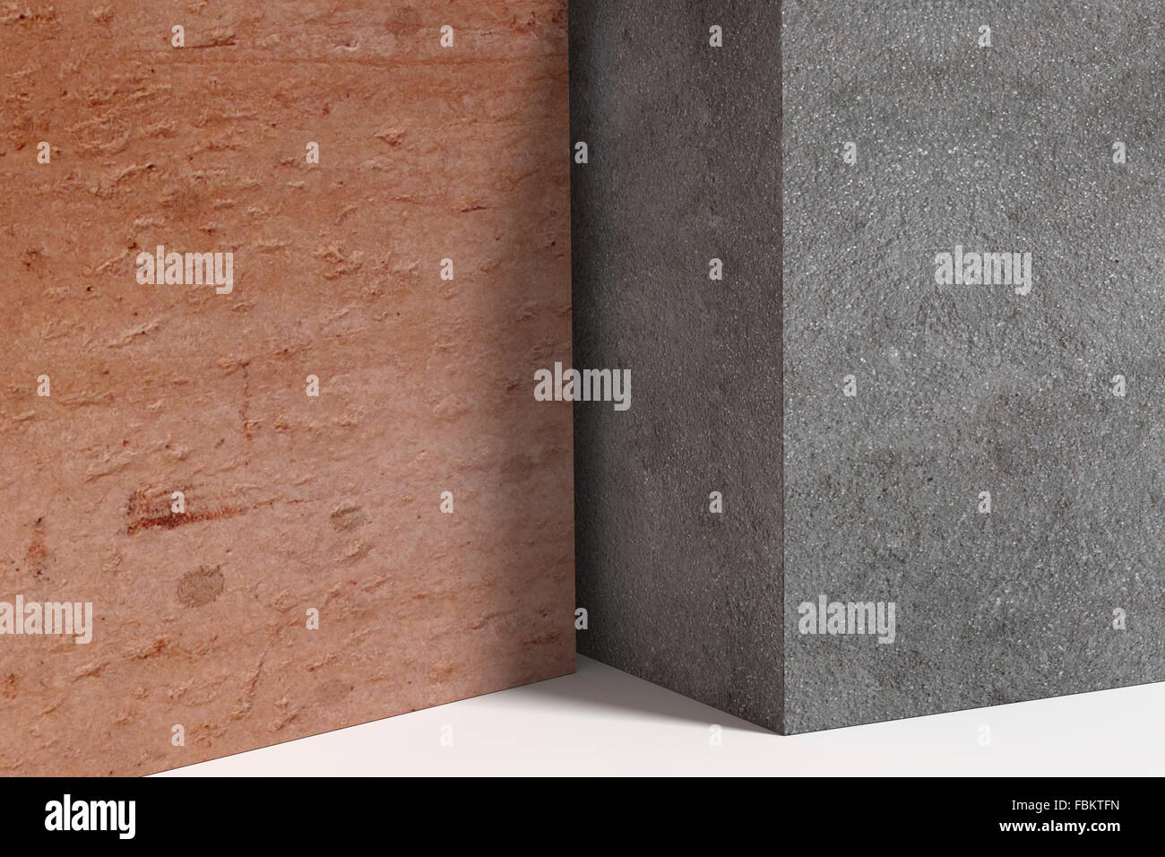 3d rendering of some cubes made of different material. Illustration ...