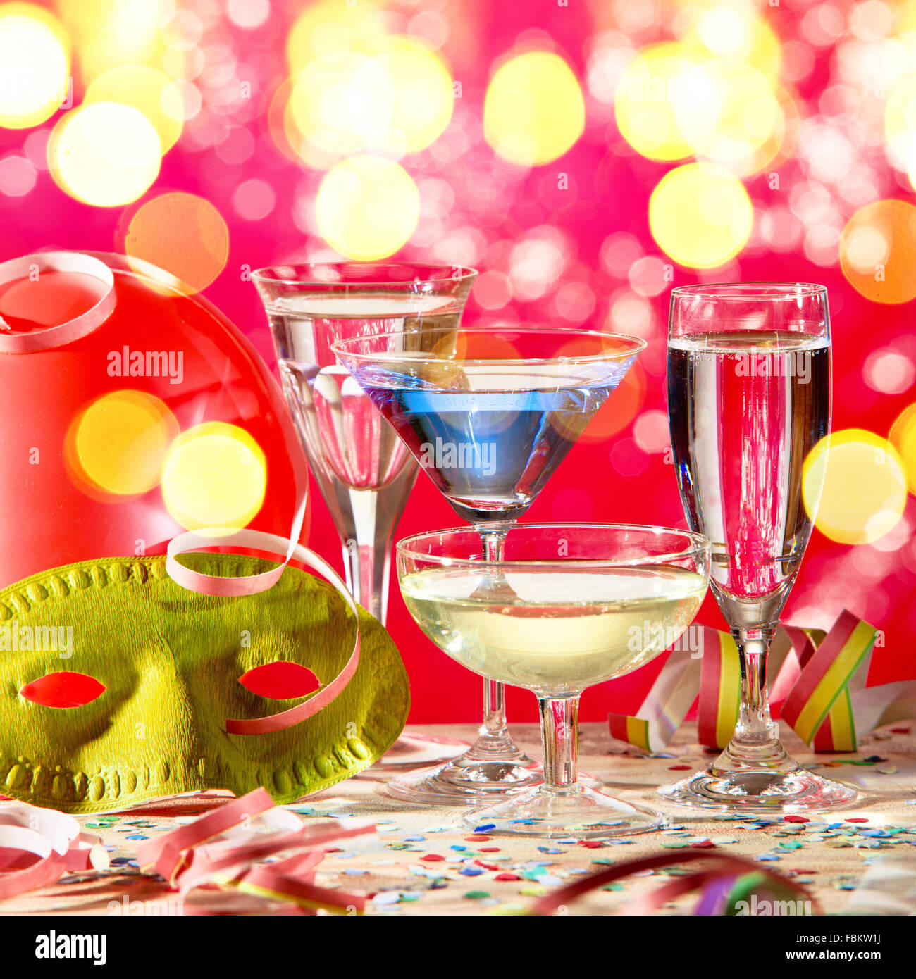 still life with eye mask and wine glasses Stock Photo - Alamy