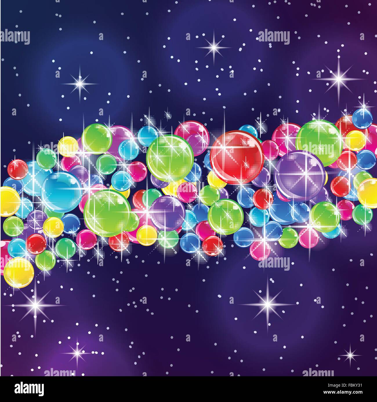 White balloons in night Stock Vector Images - Alamy