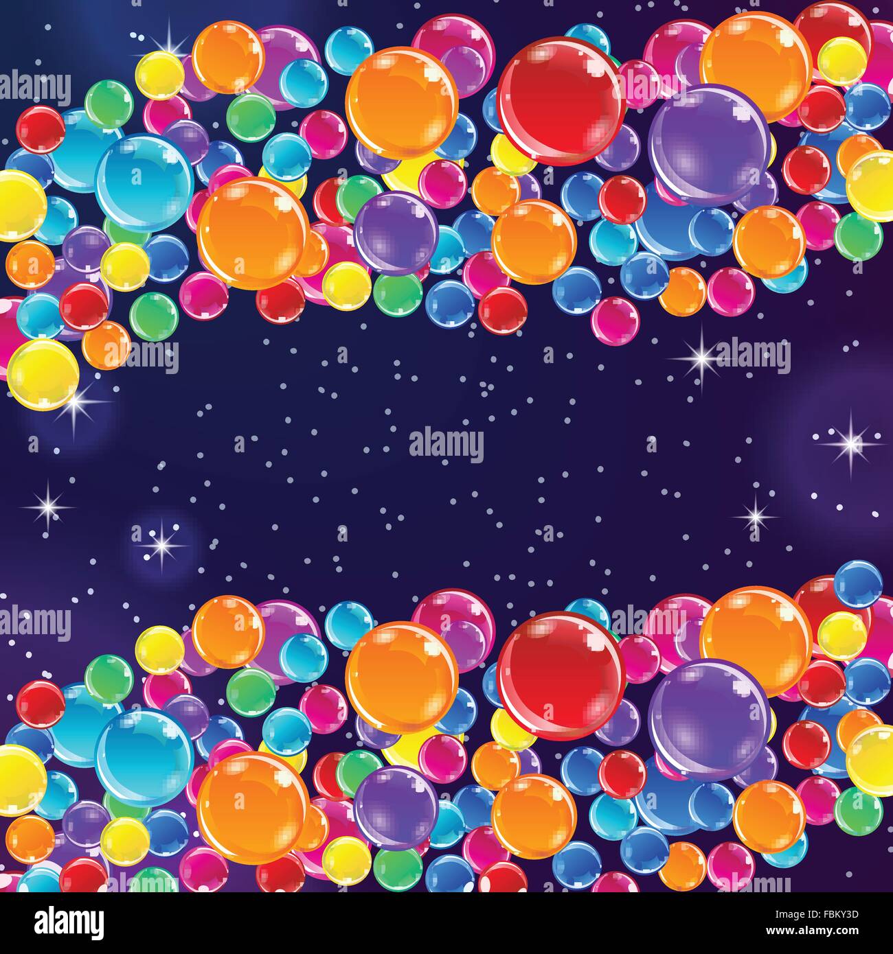 Color balloons on starry night background Stock Vector Image & Art - Alamy