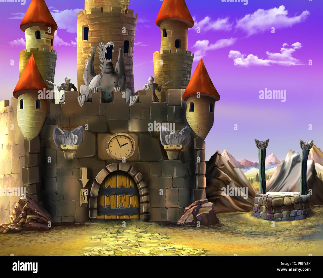 Entrance to the Magic Castle Stock Photo - Alamy