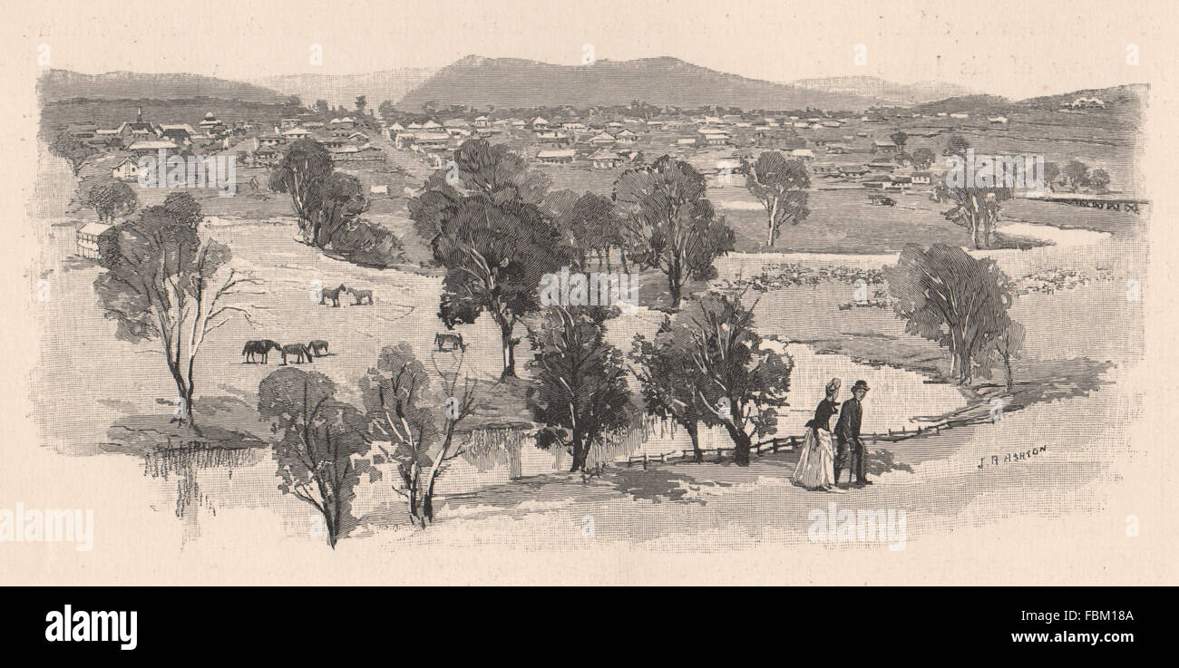 WARWICK, Queensland. Australia, antique print 1888 Stock Photo - Alamy