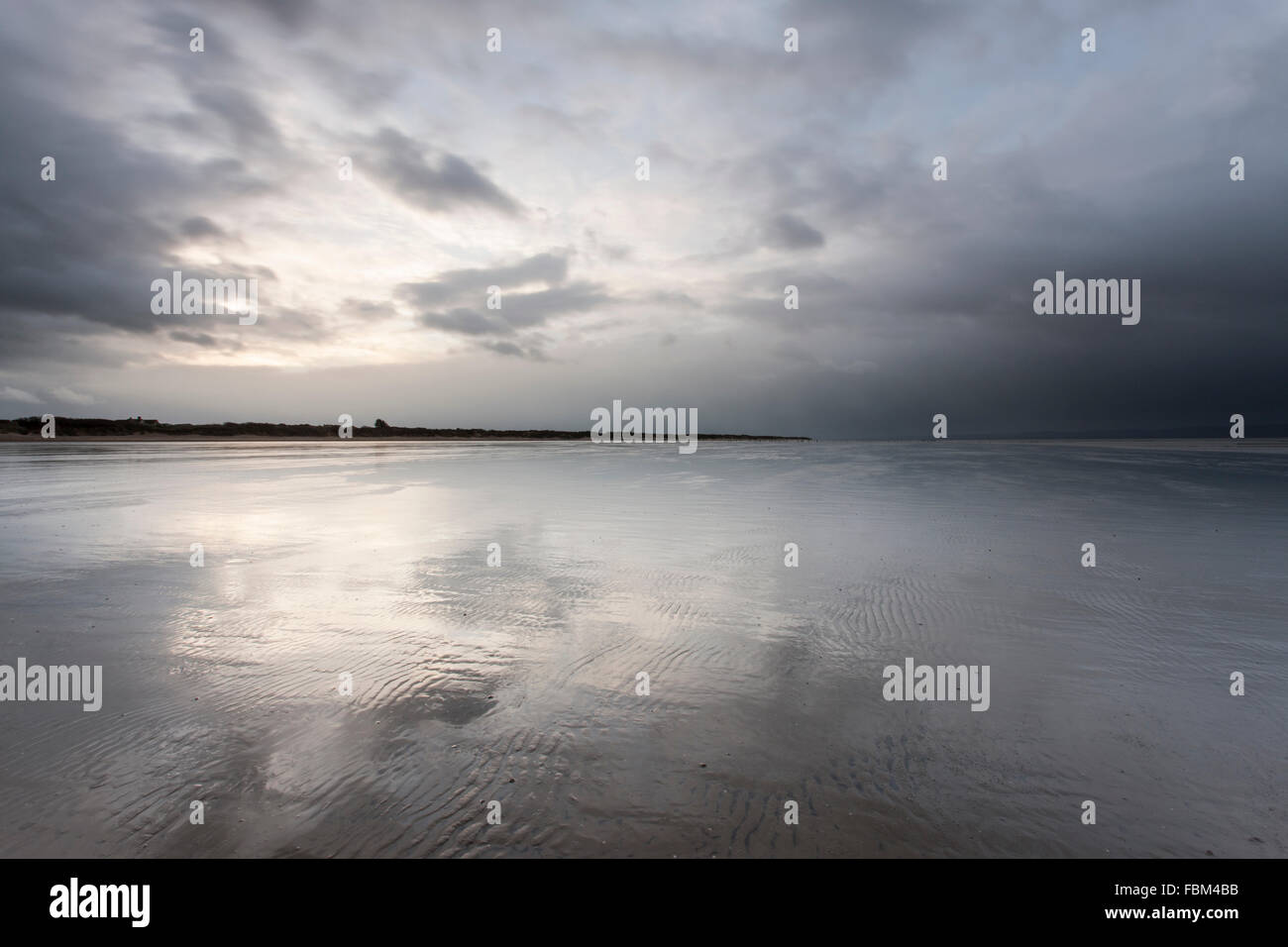 A view from Berrow Beach, Somerset, UK Stock Photo - Alamy