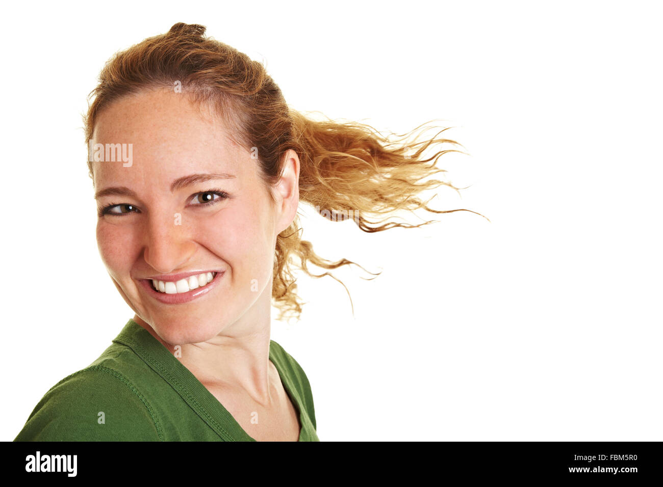 Happy woman head in Cut Out Stock Images & Pictures - Alamy