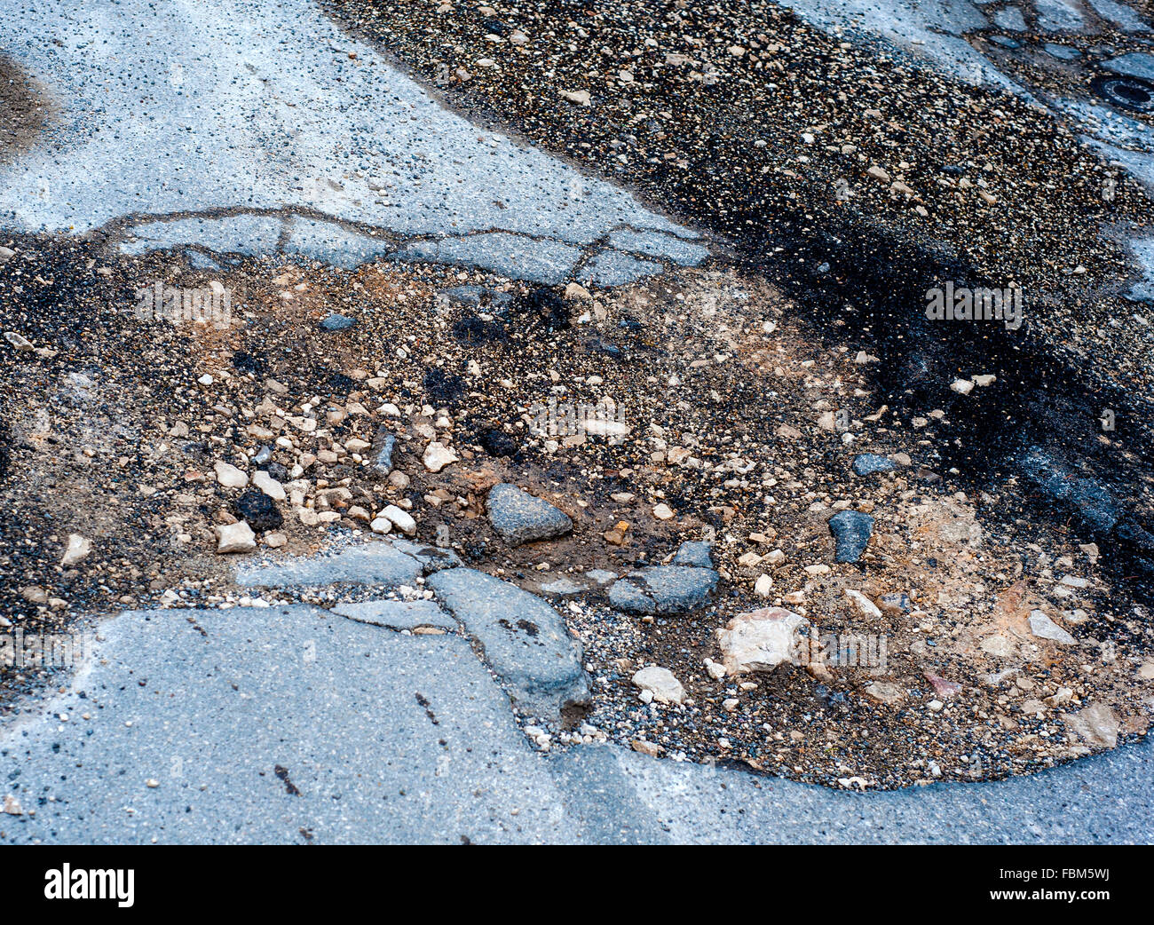paved road in a city interested by construction of underground ...