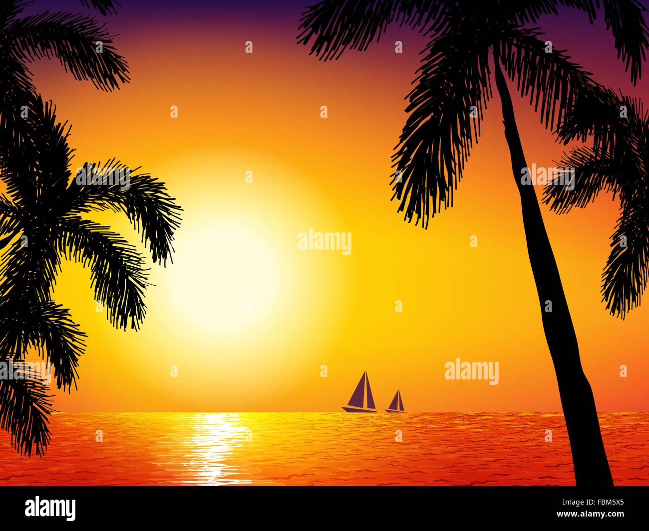 Surfing at sunrise Stock Vector Images - Alamy